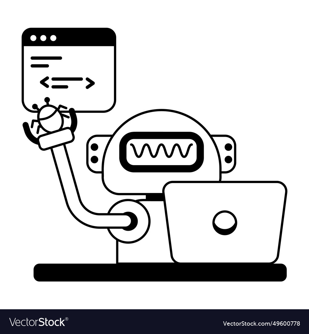 Developer bot Royalty Free Vector Image - VectorStock