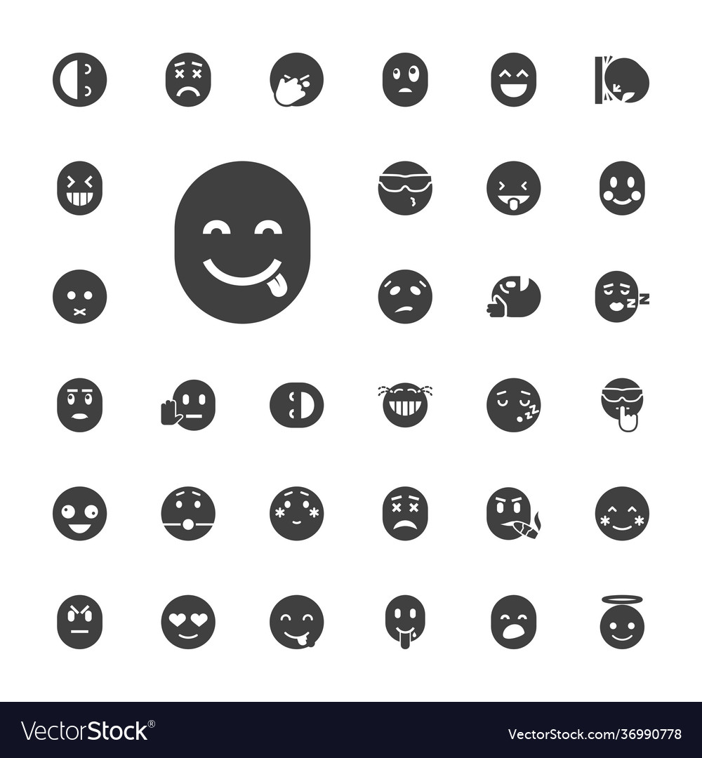 Expression icons Royalty Free Vector Image - VectorStock