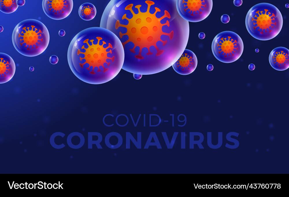 Futuristic coronavirus or covid-19 web banner Vector Image