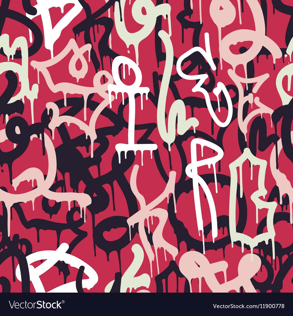 Graffiti abstract pattern Royalty Free Vector Image