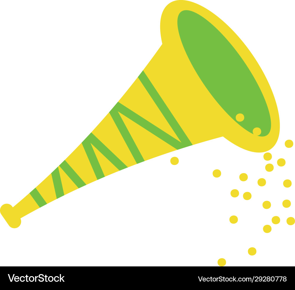 Isolated party confetti trumpet design Royalty Free Vector