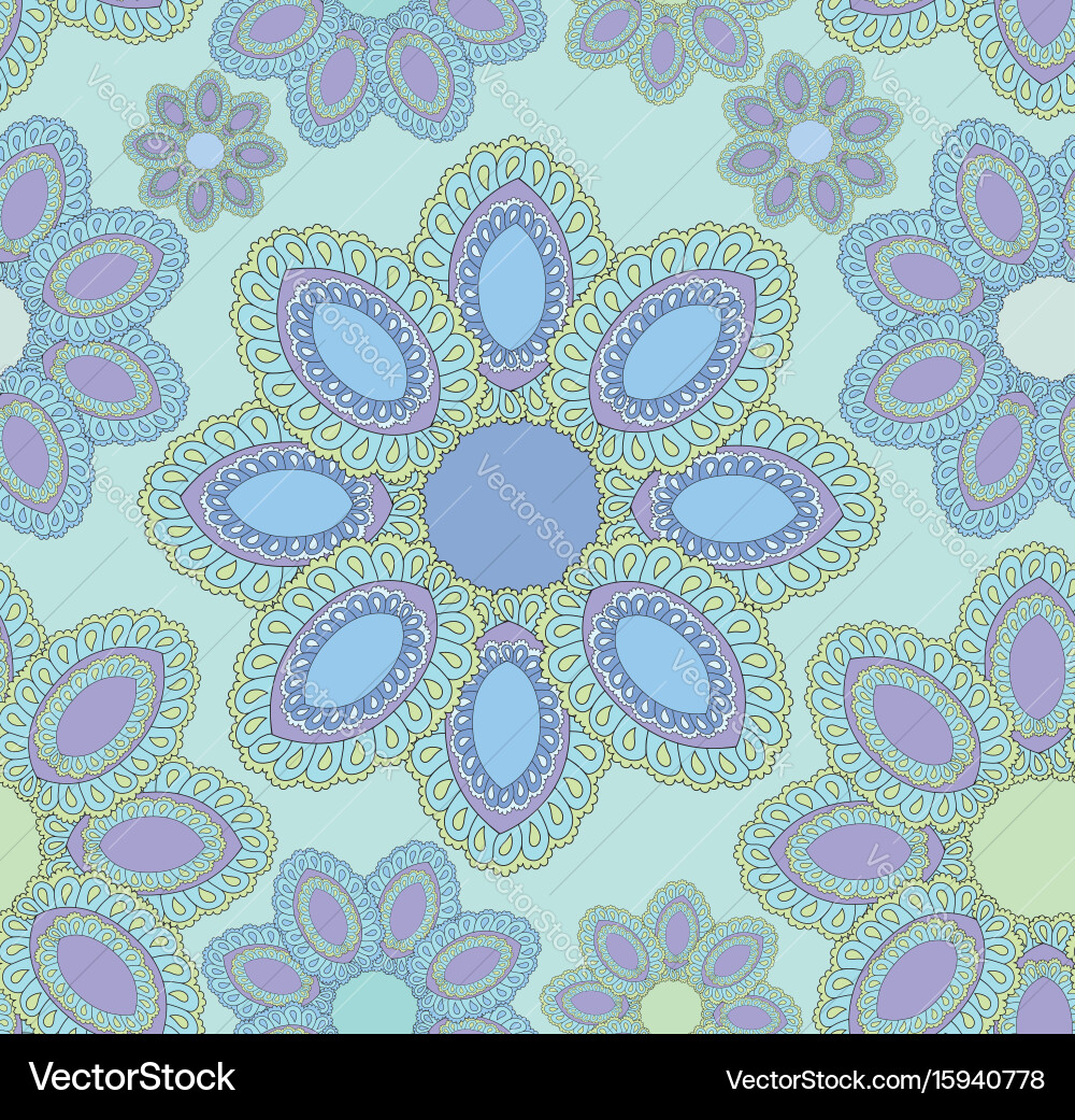 Oriental flower pattern abstract floral ornament Vector Image
