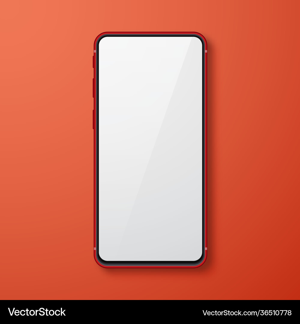 Realistic smartphone mock up set mobile phone Vector Image