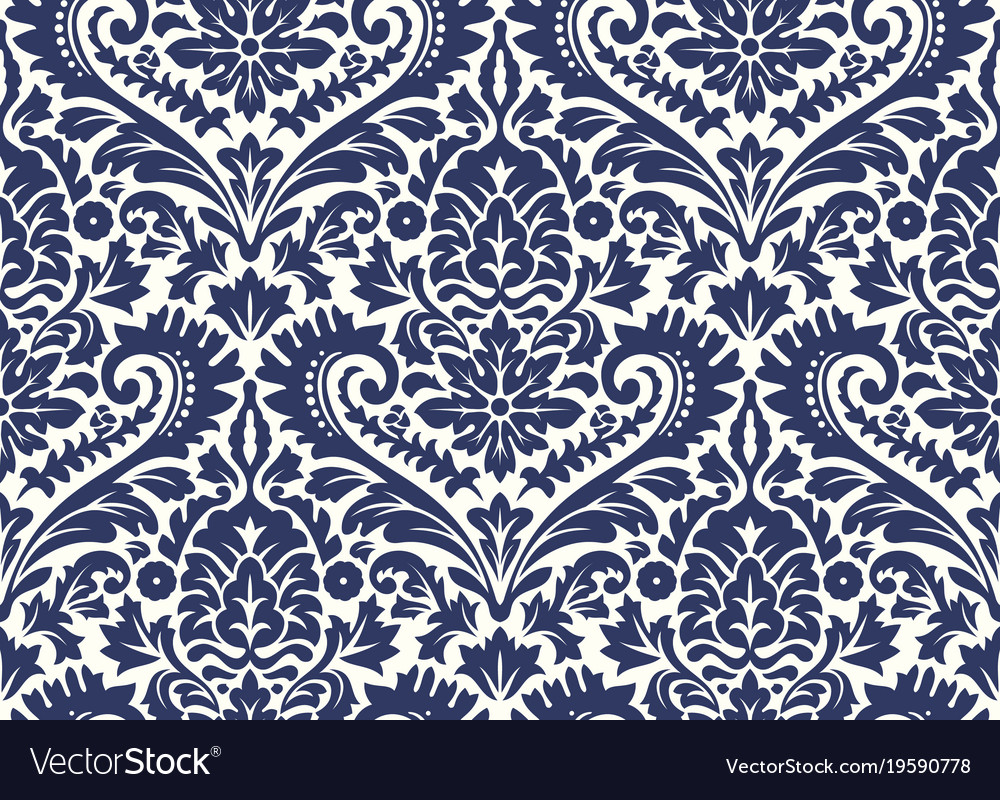 Seamless damask pattern Royalty Free Vector Image