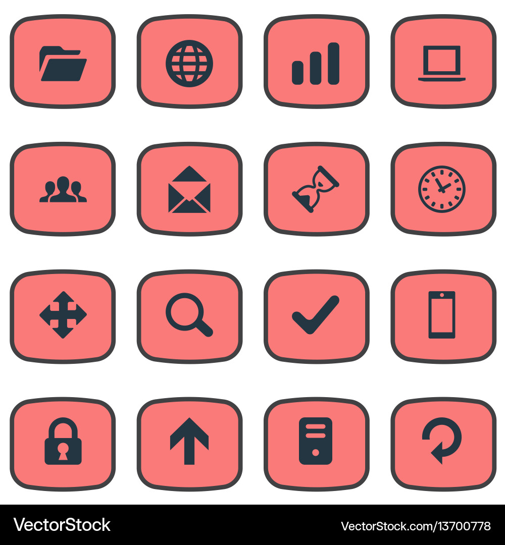 Set of simple apps icons Royalty Free Vector Image