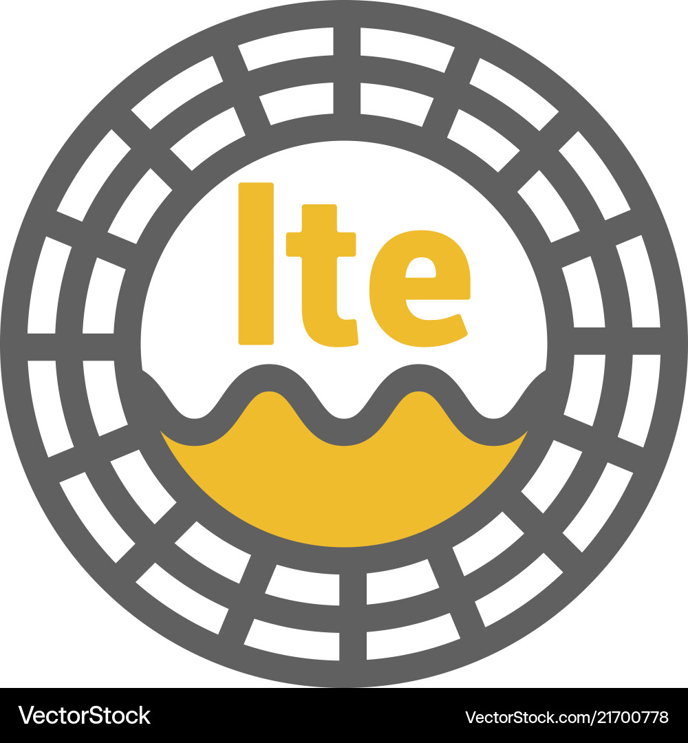 Unusual flat lte 4g sticker with geometric design Vector Image