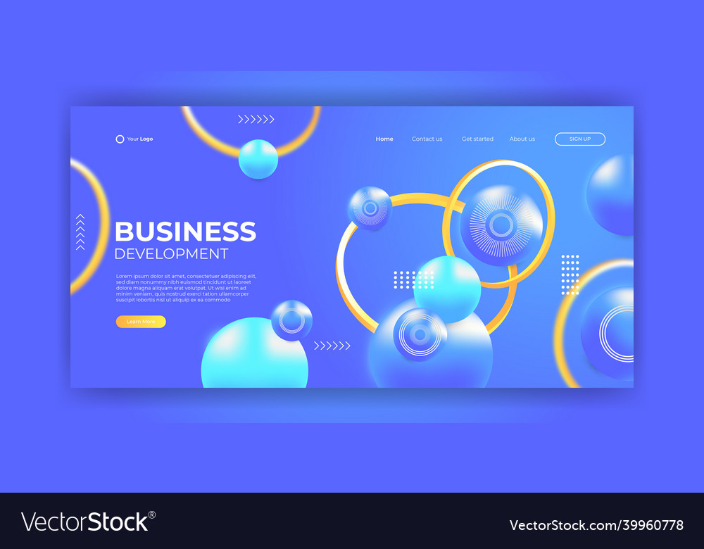Website template design and landing page line Vector Image