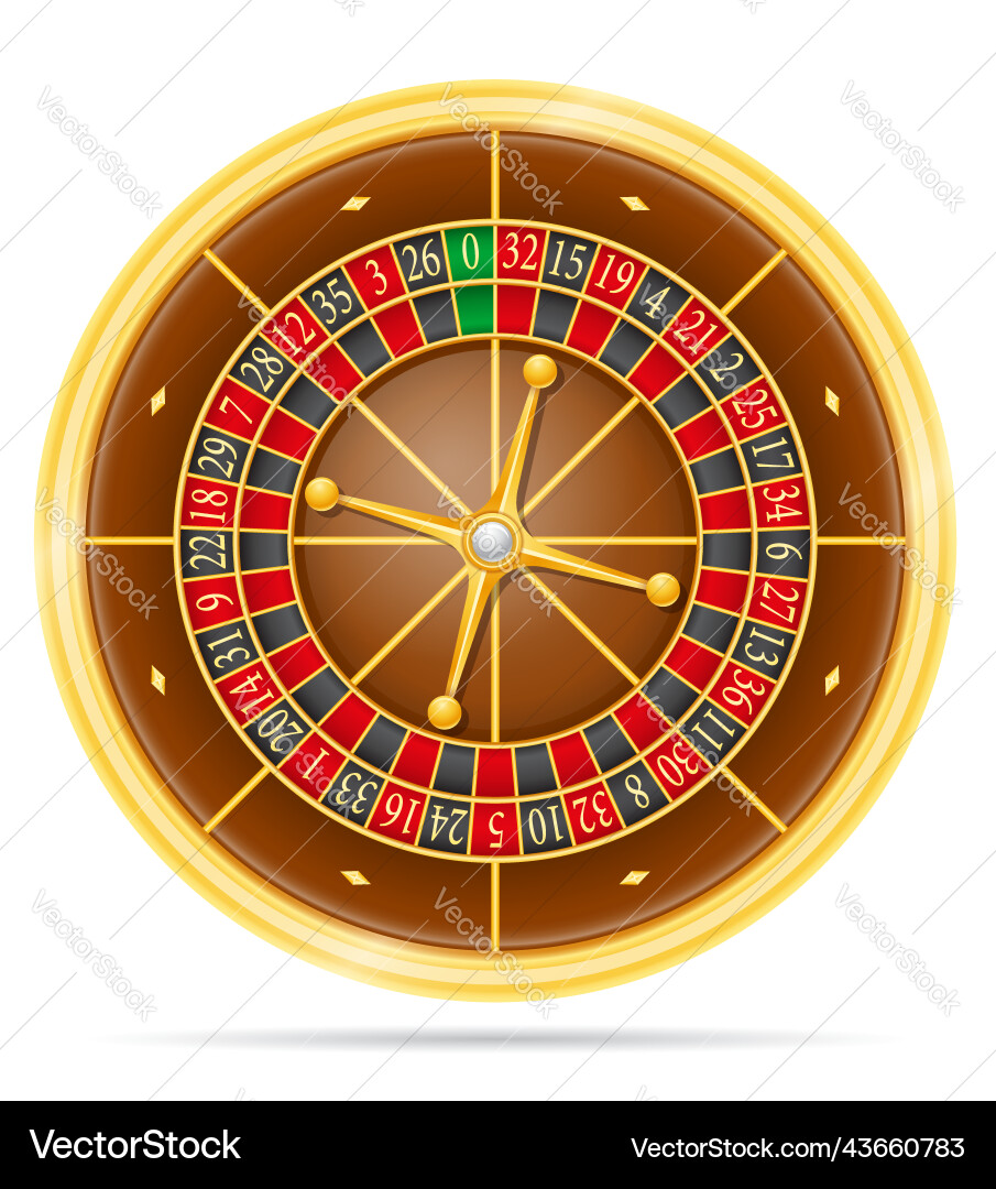 Casino roulette stock Royalty Free Vector Image