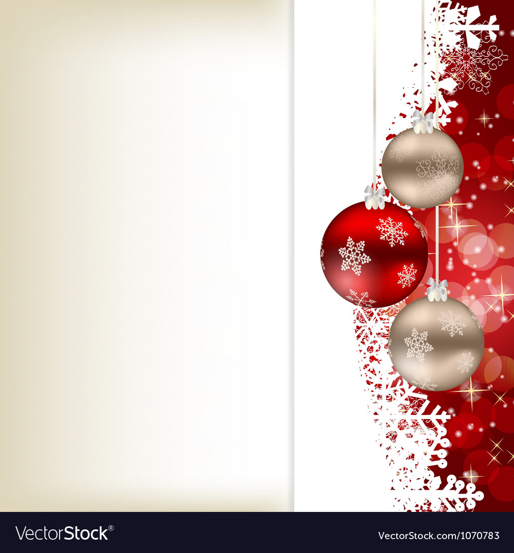 Elegant Christmas Card Template Royalty Free Vector Image