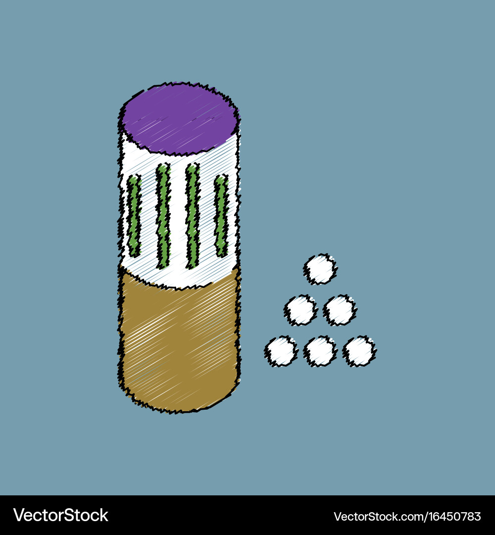 Flat shading style icon shotgun bullet Royalty Free Vector