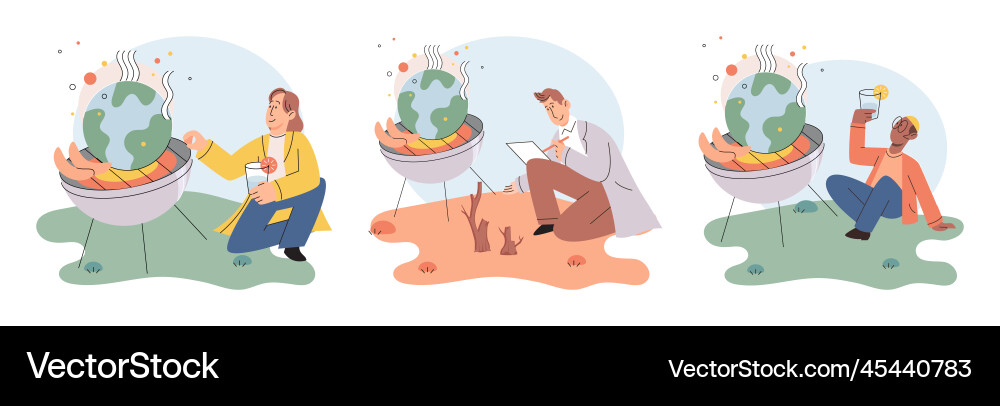 Global warming high temperature and hot weather Vector Image