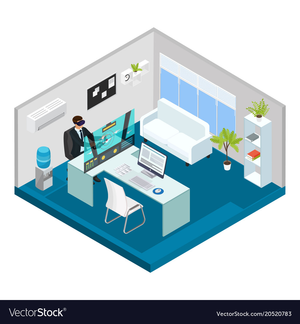 Isometric modern technology concept Royalty Free Vector