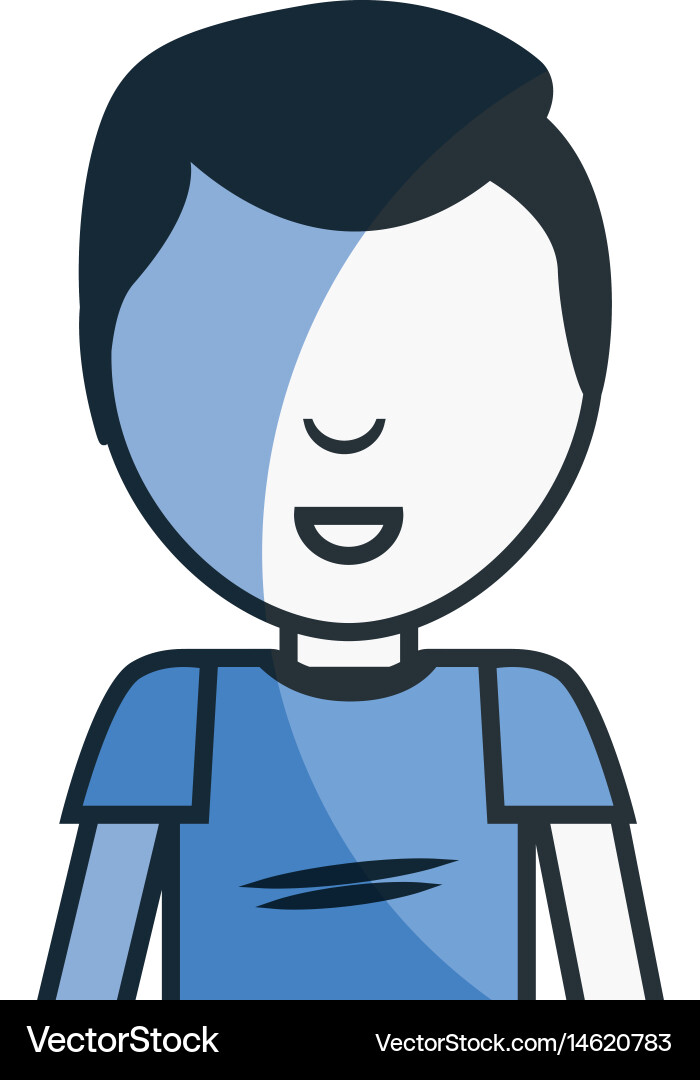 Man with shirt casual cloth Royalty Free Vector Image
