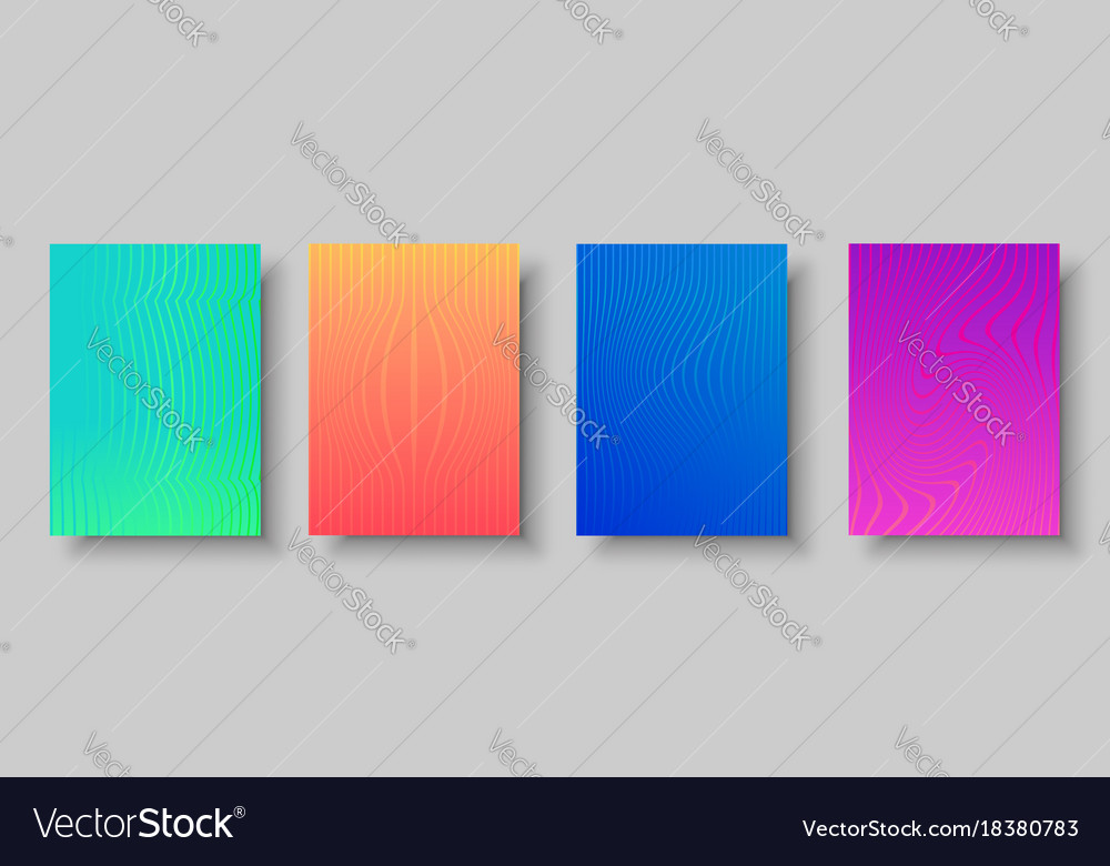 Modern abstract background set of color patterns Vector Image