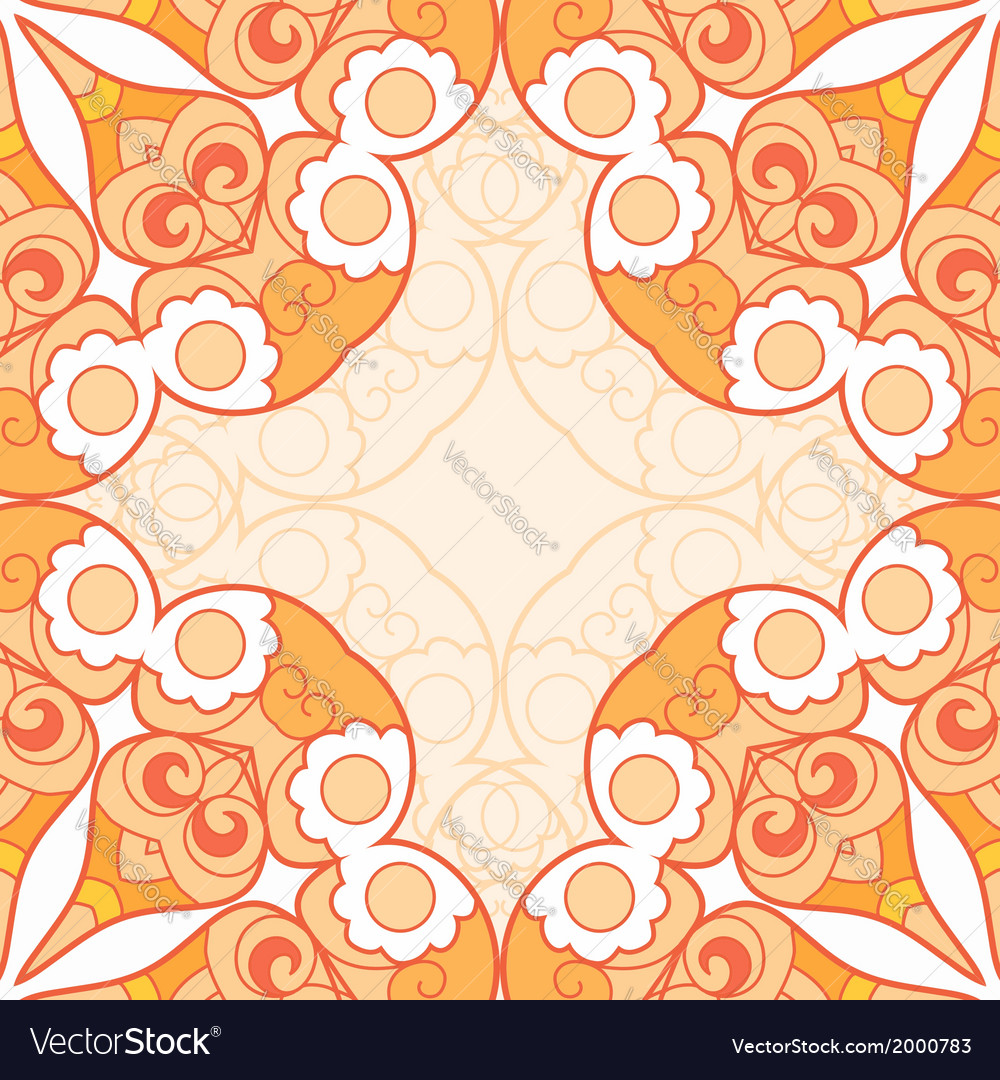Orange lace seamless pattern Royalty Free Vector Image
