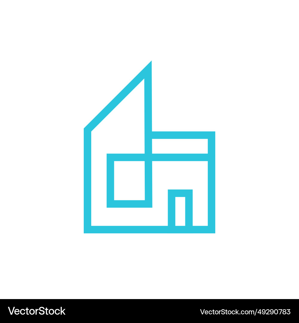 Prefab house icon on white background symbol Vector Image