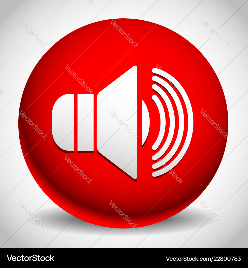 Speaker icon for volume loudness or alarm concepts