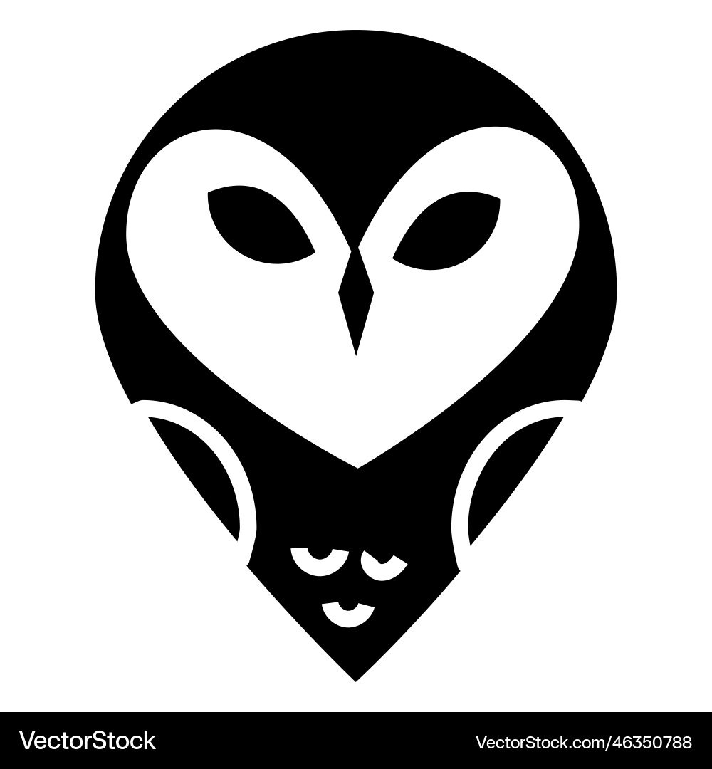Barn owl black Royalty Free Vector Image - VectorStock