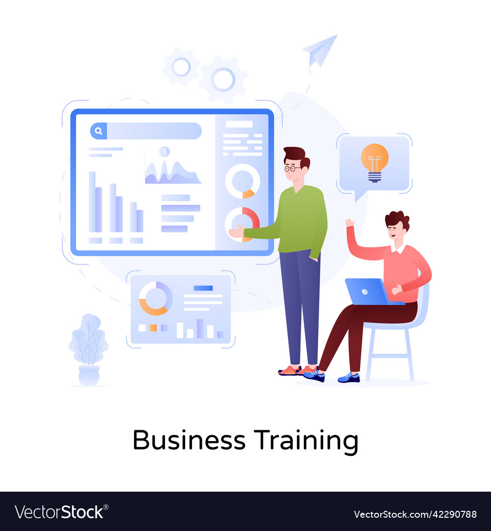 Business training Royalty Free Vector Image - VectorStock