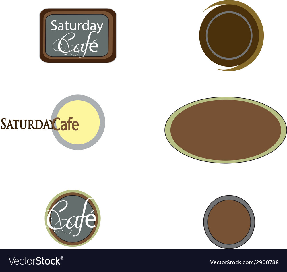Cafe logos and elements Royalty Free Vector Image