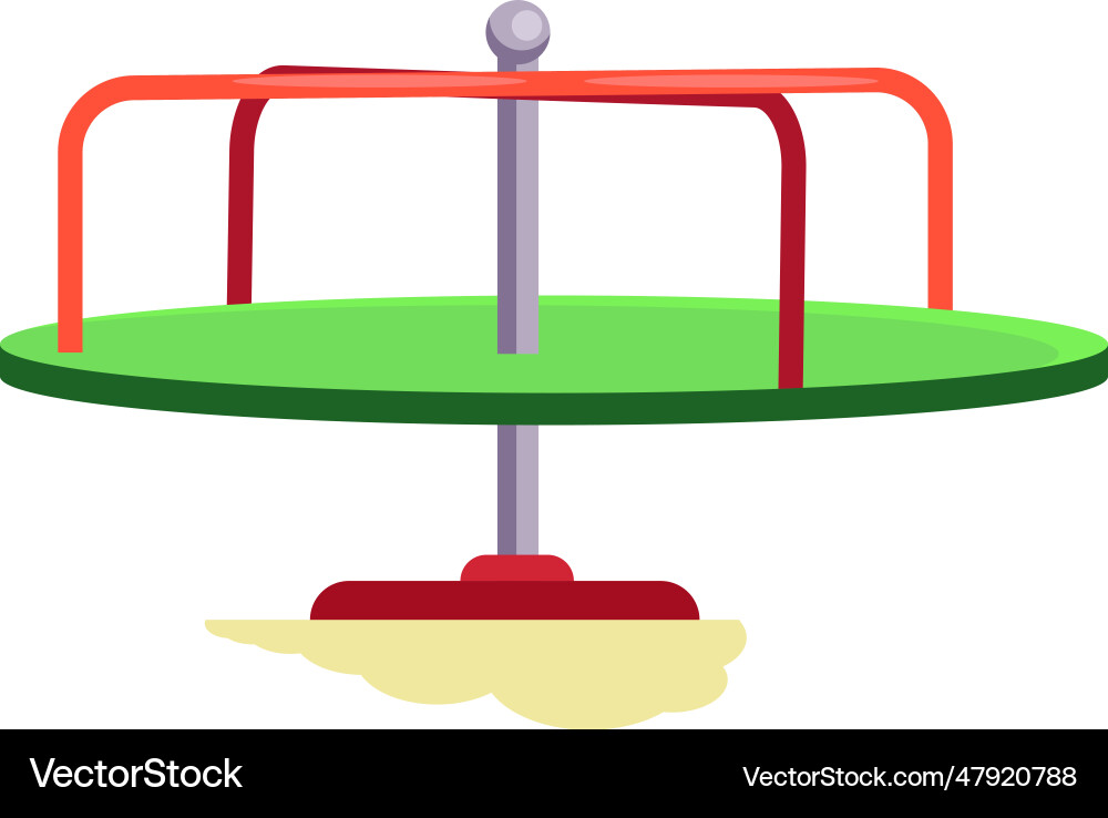 Children spinning merry-go-round Royalty Free Vector Image