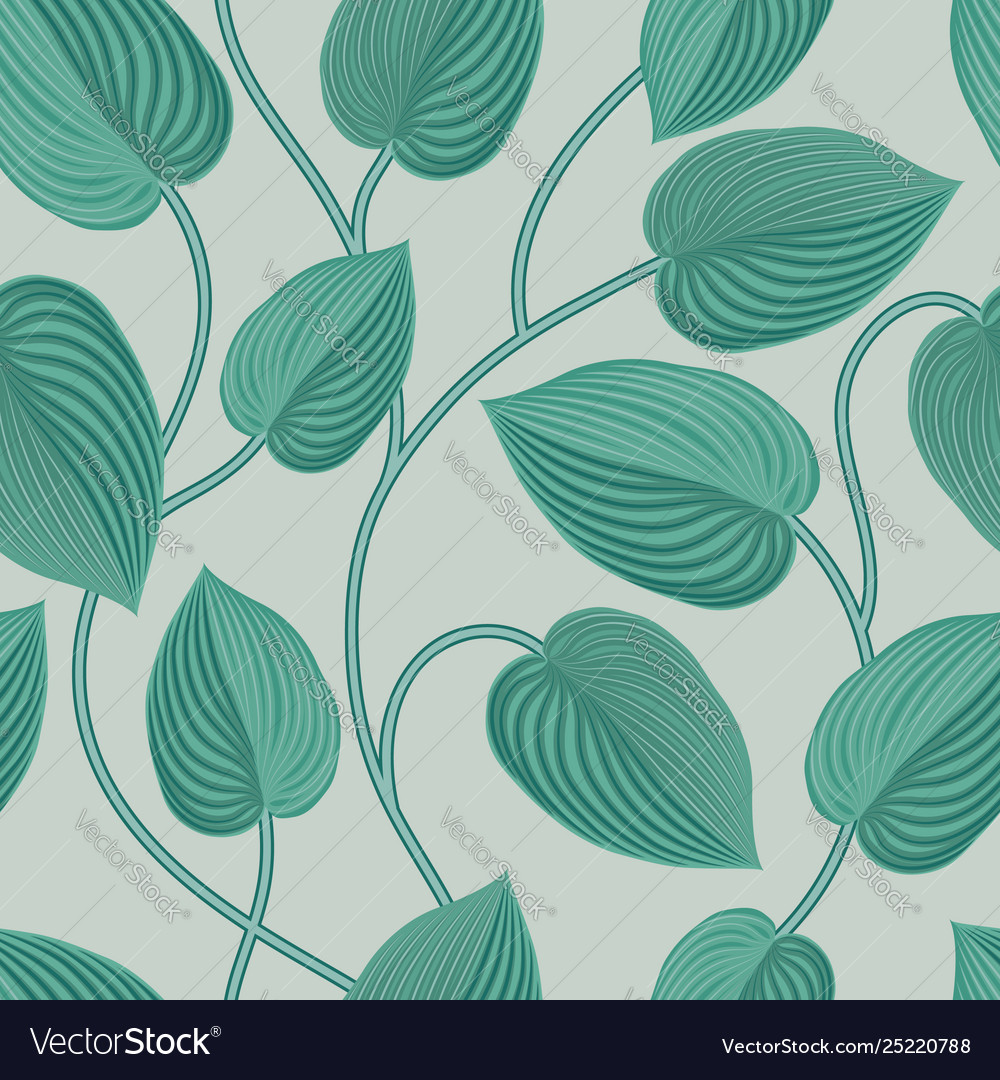 Floral seamless pattern leaves background Vector Image