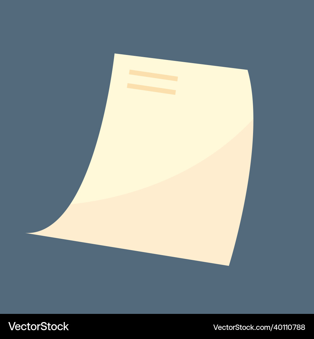 Flying sheet of paper Royalty Free Vector Image