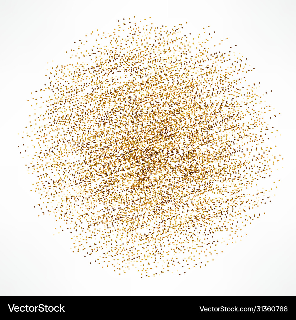 Gold confetti circle decoration for christmas Vector Image