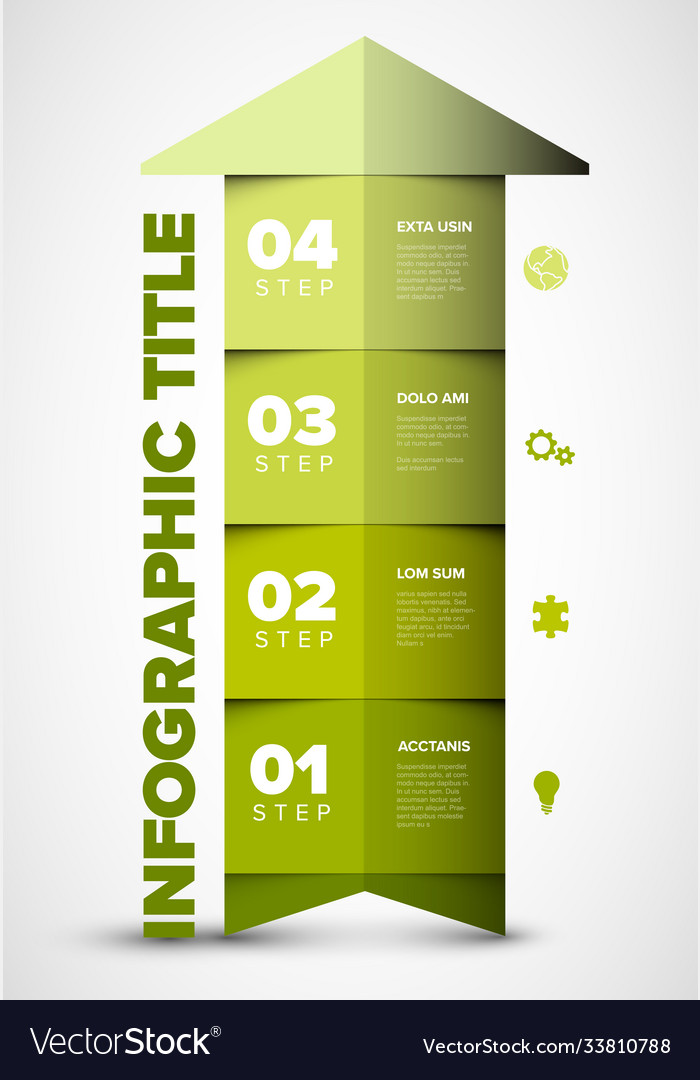 Progress four steps template Royalty Free Vector Image