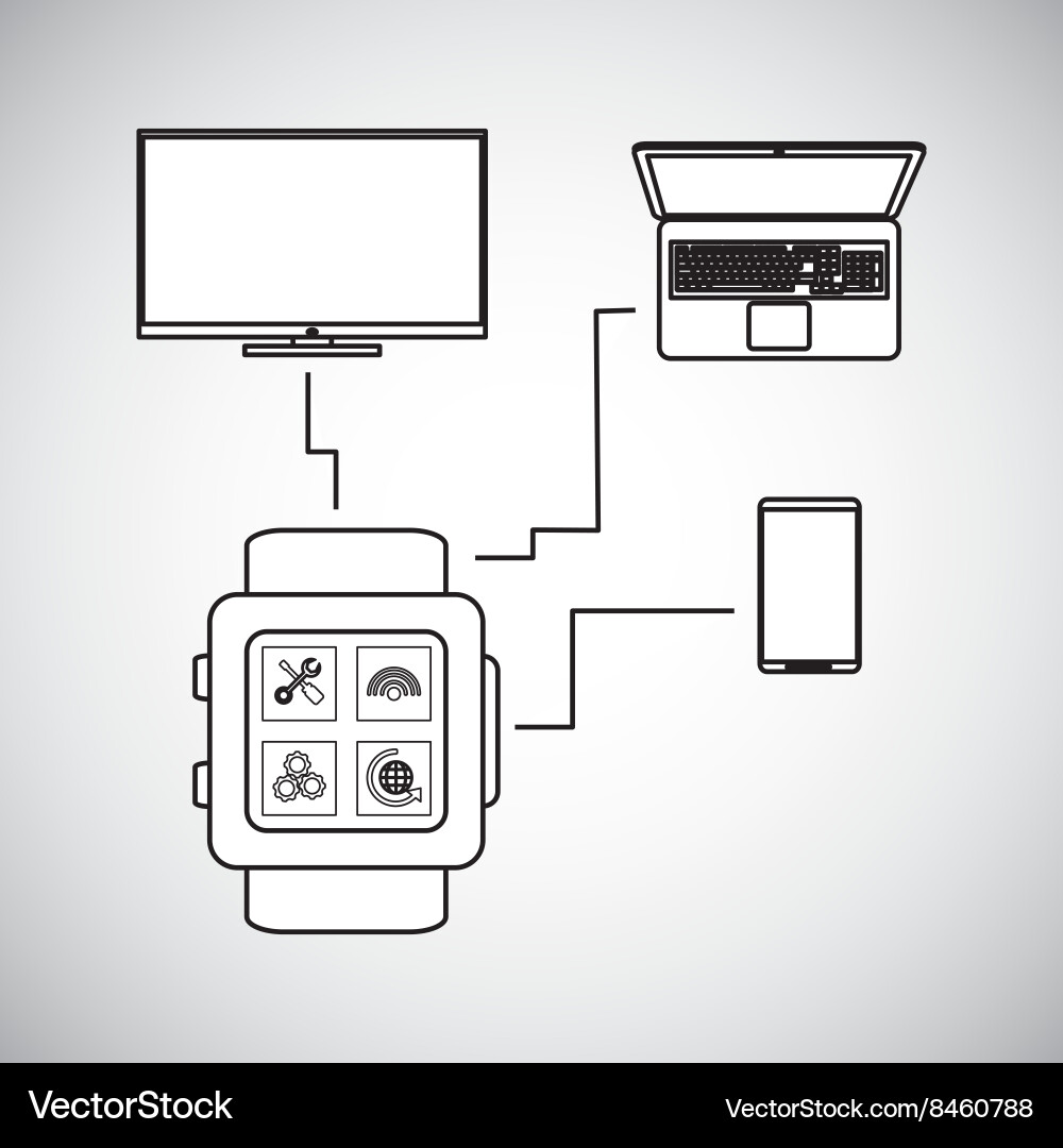Set of technology icons design Royalty Free Vector Image