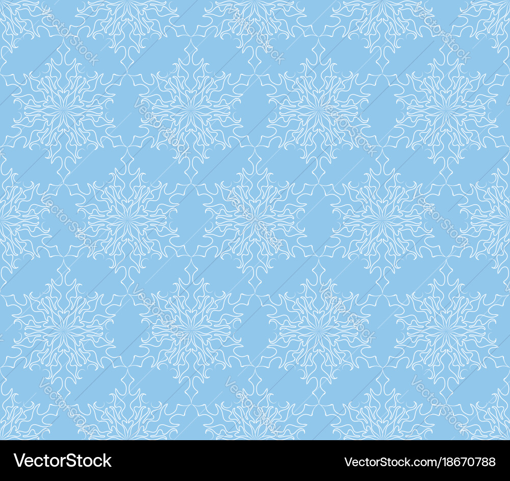 Snow seamless pattern winter holiday snowflakes Vector Image