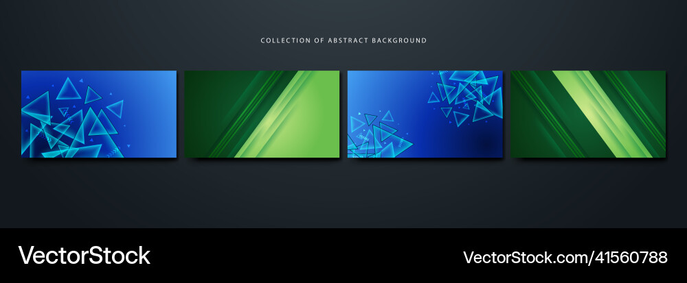 Transparant triangle and stripes blue green Vector Image