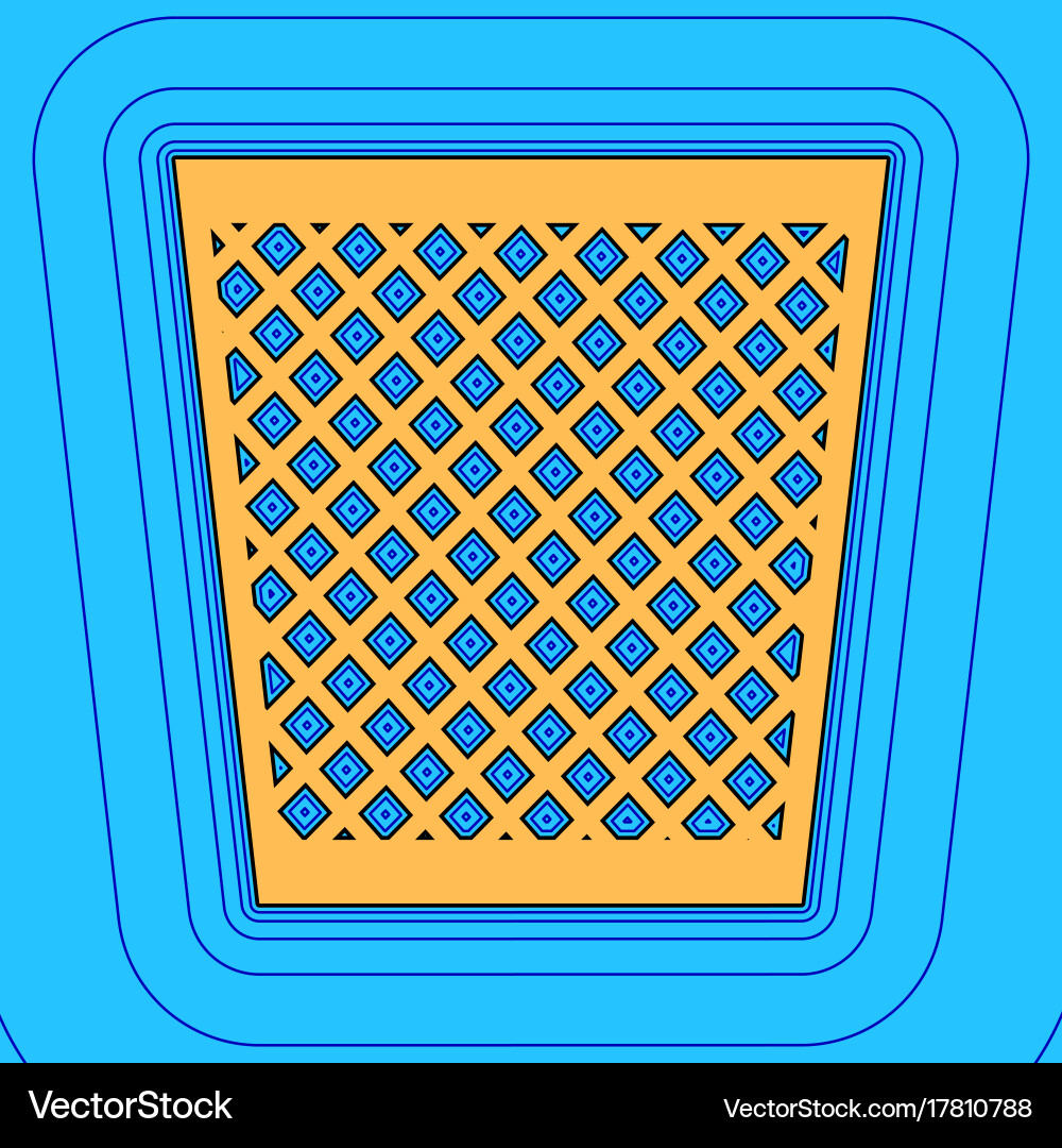 Trash sign sand color icon Royalty Free Vector Image