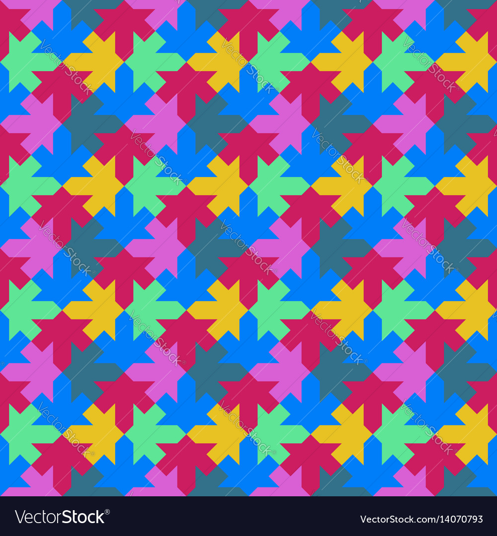 Arabic pattern leafs seamless Royalty Free Vector Image