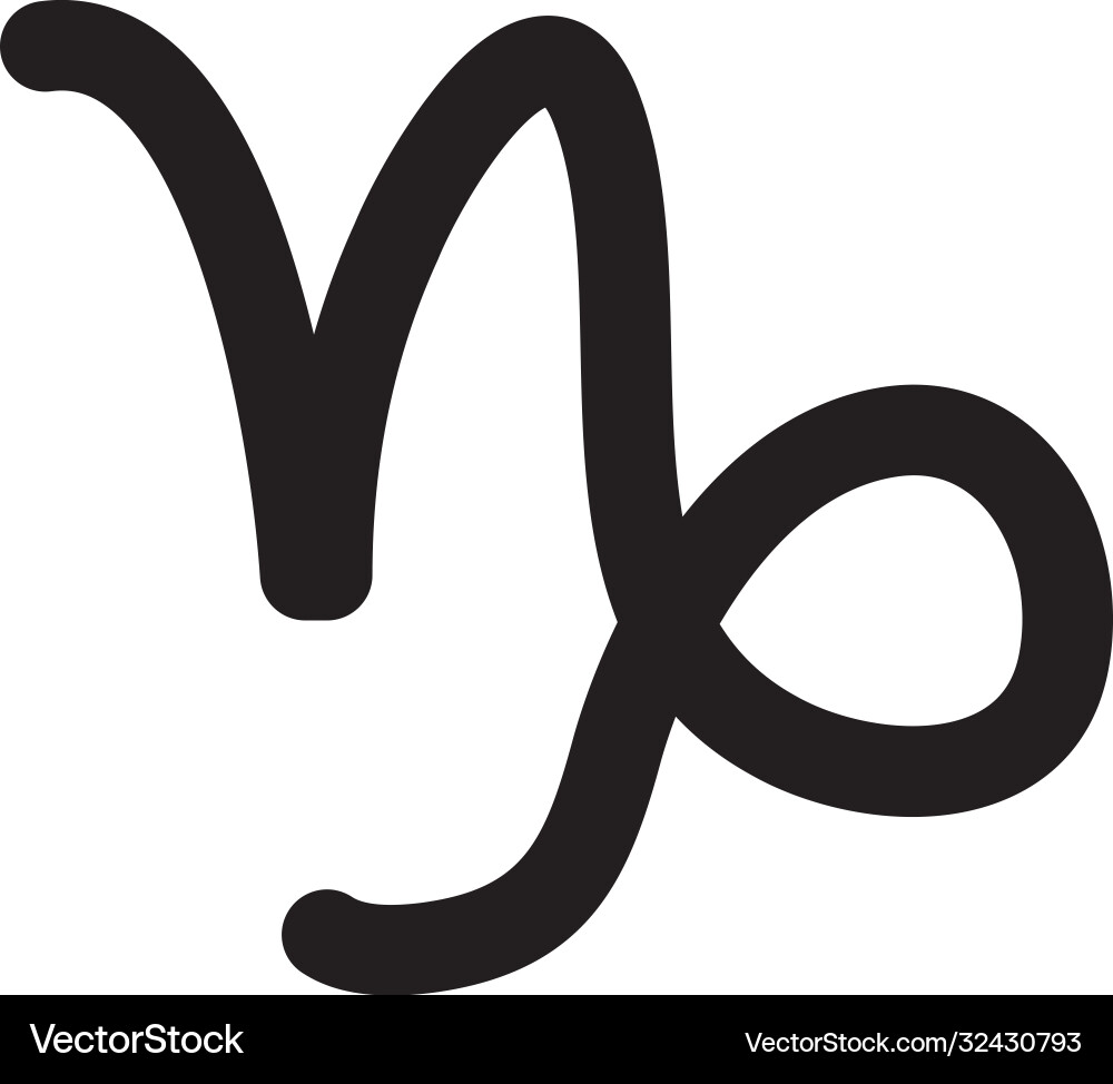 Astrology concept capricorn symbol silhouette Vector Image