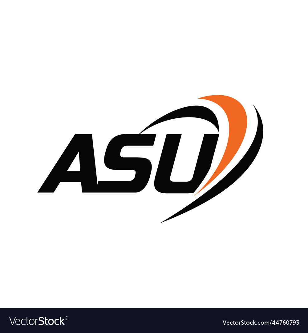 Asu monogram logo Royalty Free Vector Image - VectorStock