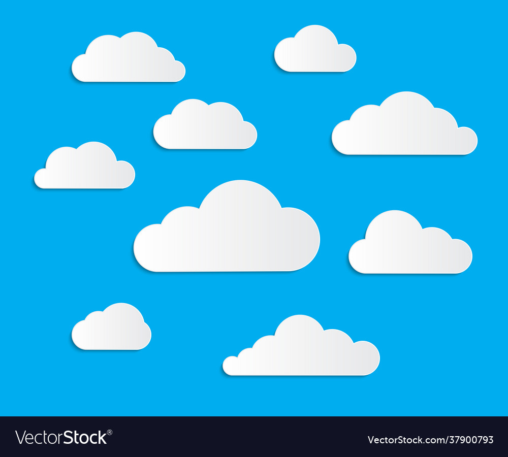 Collection set clouds Royalty Free Vector Image