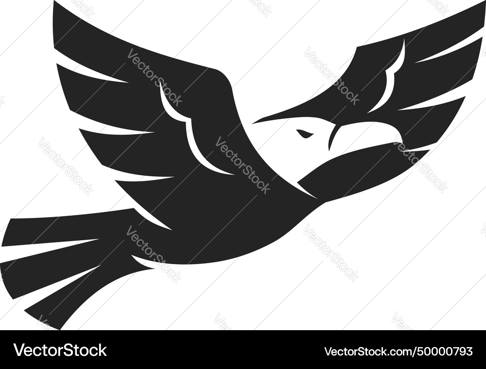 Crow logo template isolated brand identity icon Vector Image