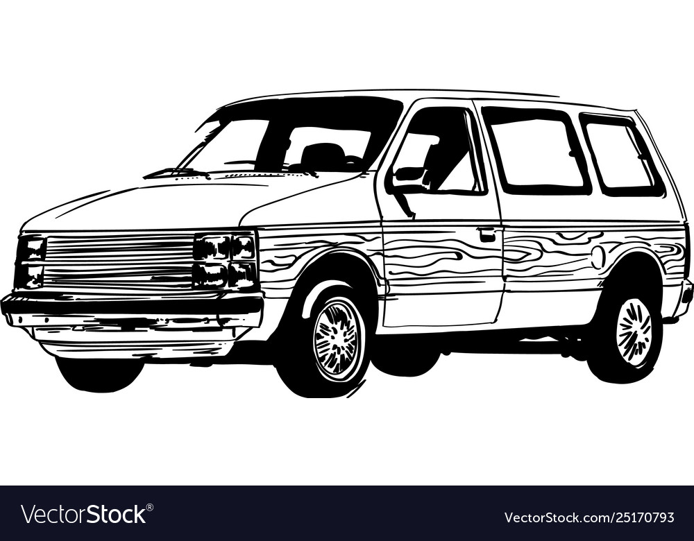 Minivan Royalty Free Vector Image - VectorStock