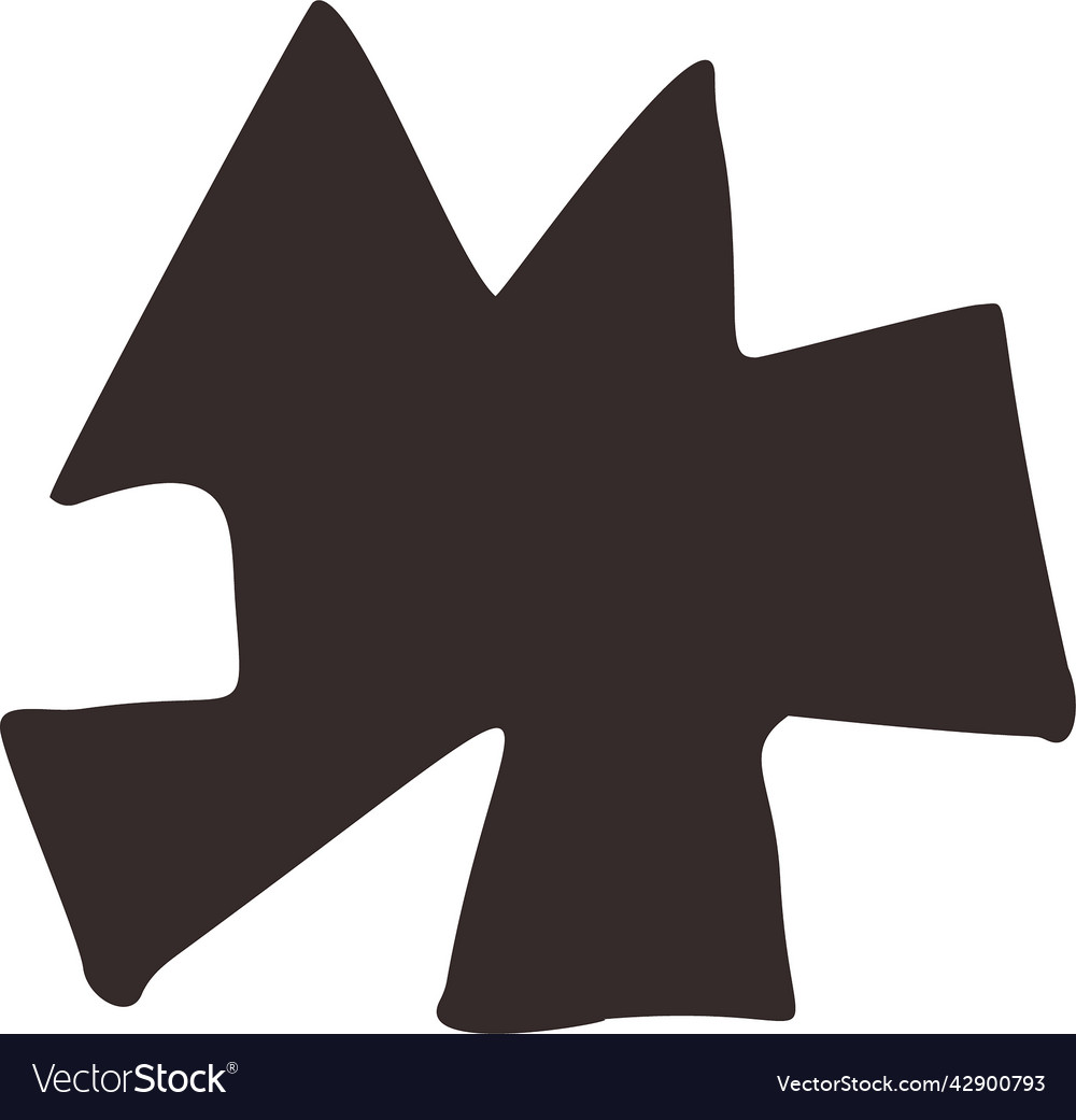 Polygonal angular geometric shape irregular Vector Image