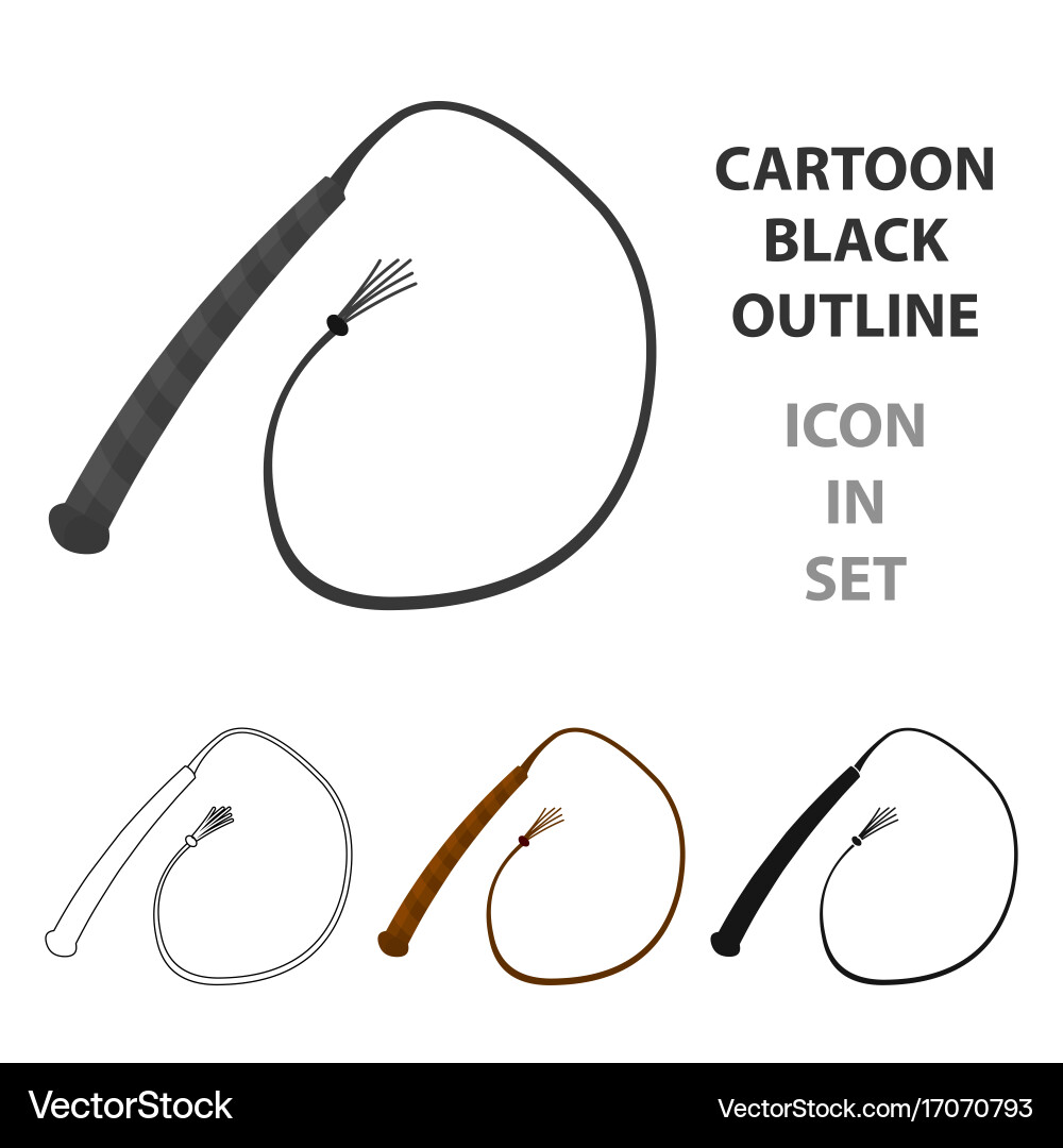 Whip icon cartoon singe western from Royalty Free Vector