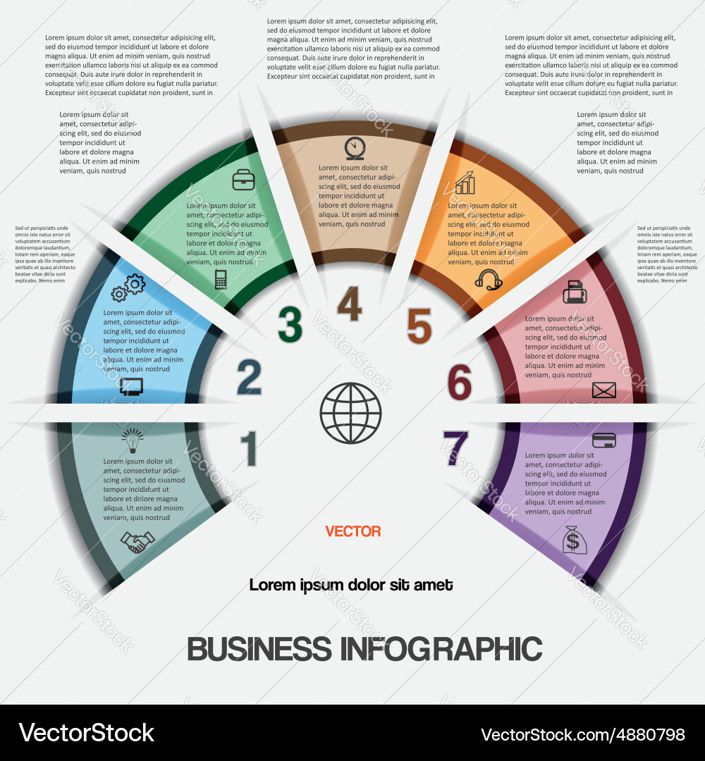 Business infographic for success project Vector Image