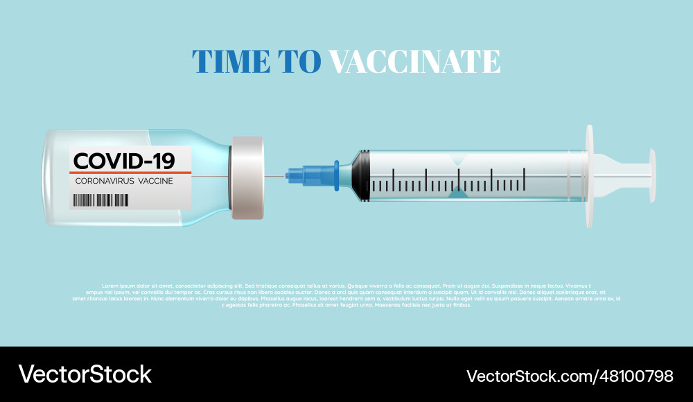 Coronavirus vaccine background Royalty Free Vector Image