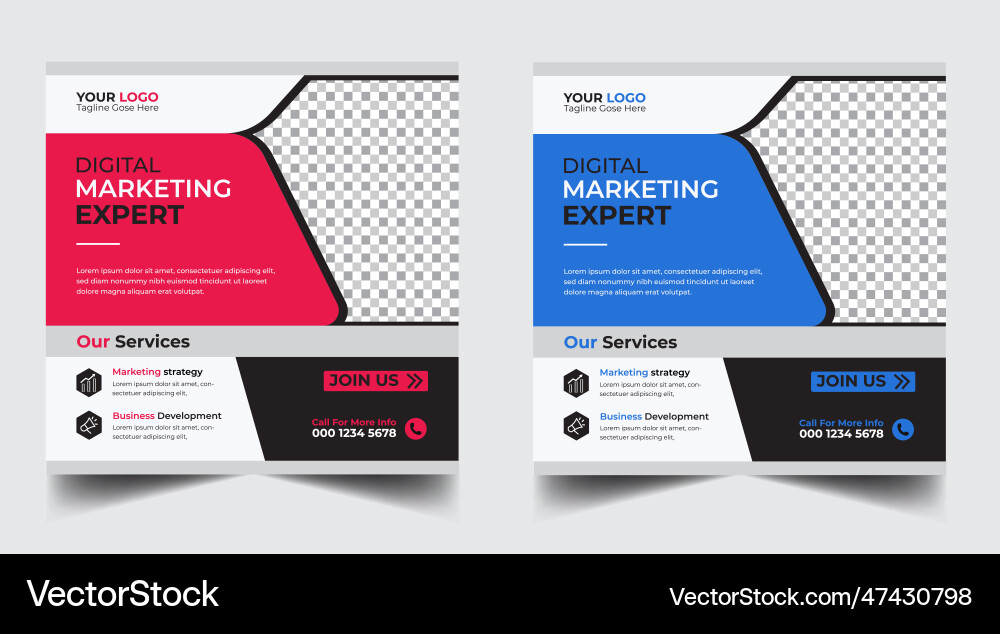 Digital marketing banner design template Vector Image