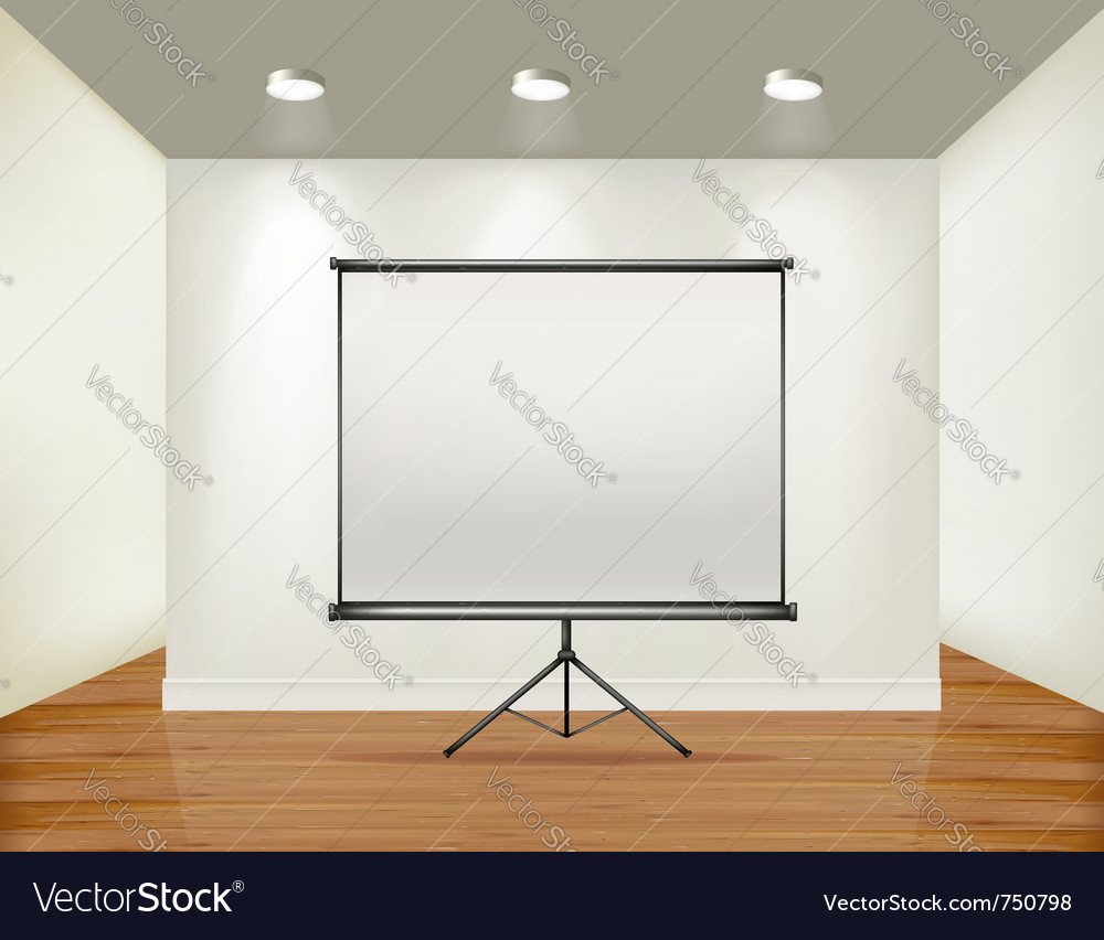 Empty presentation screen Royalty Free Vector Image