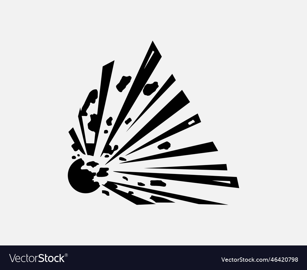 Explosion icon Royalty Free Vector Image - VectorStock