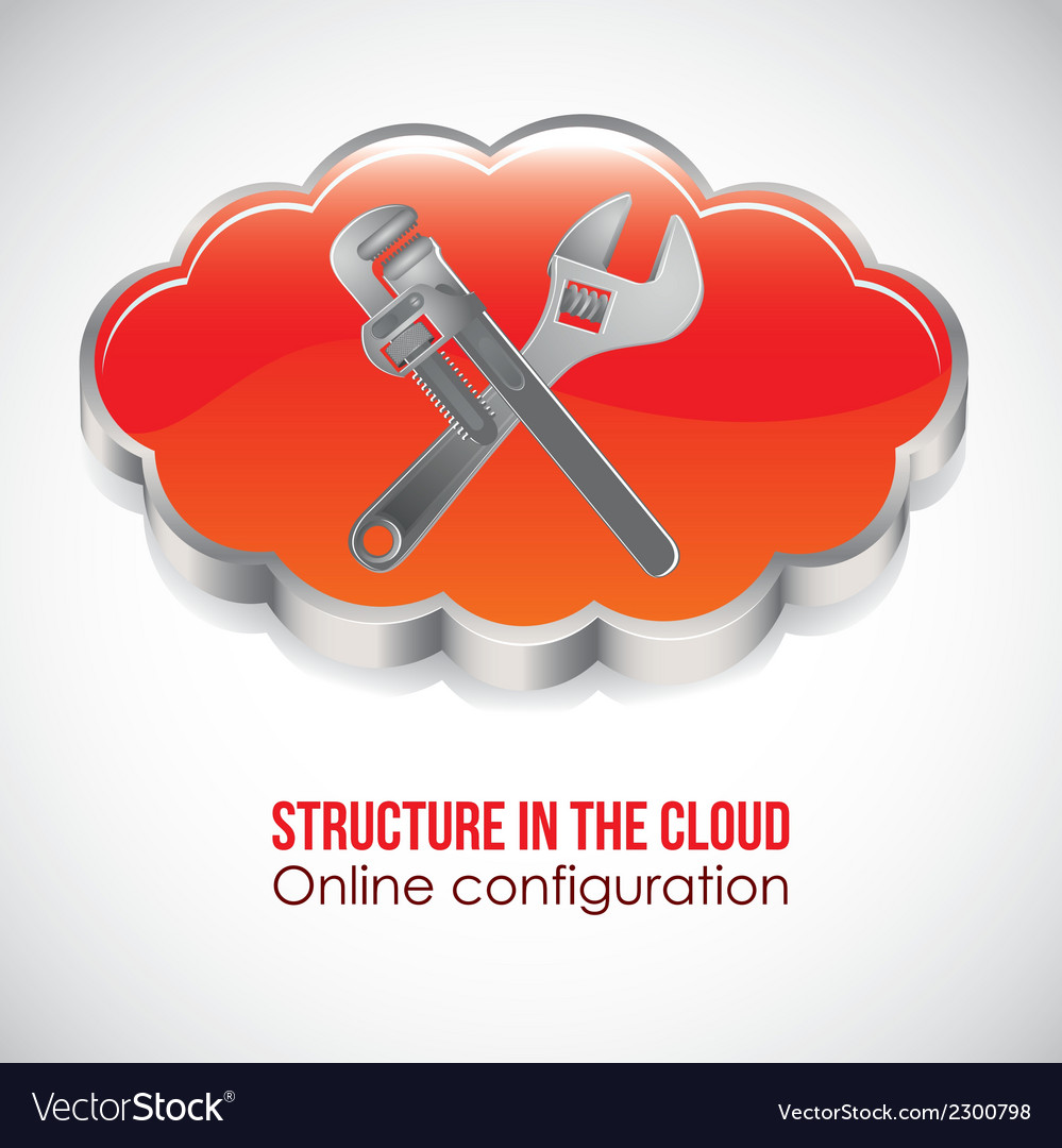 Icons applications in cloud app Royalty Free Vector Image