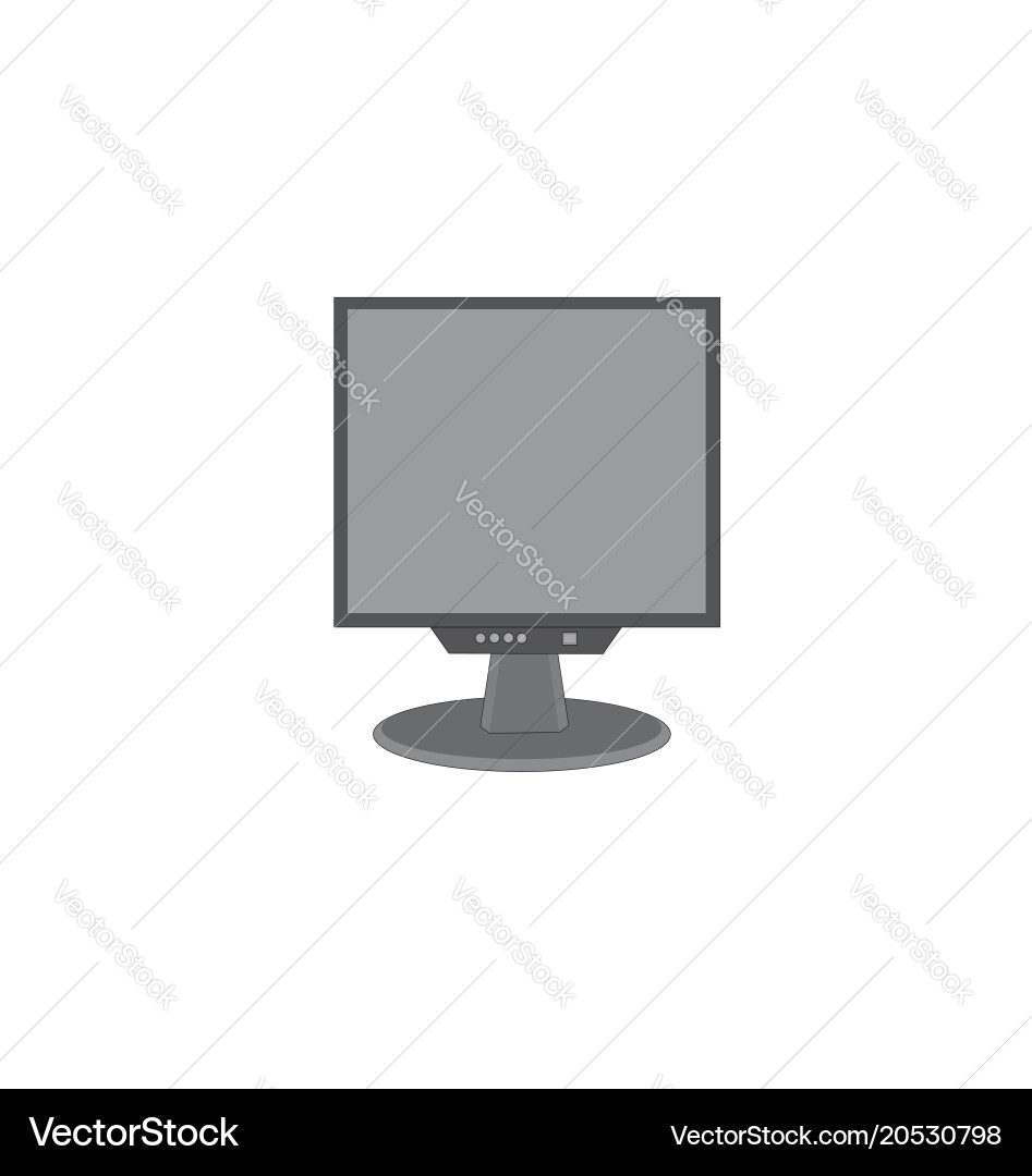 Modern computer monitor device icon Royalty Free Vector
