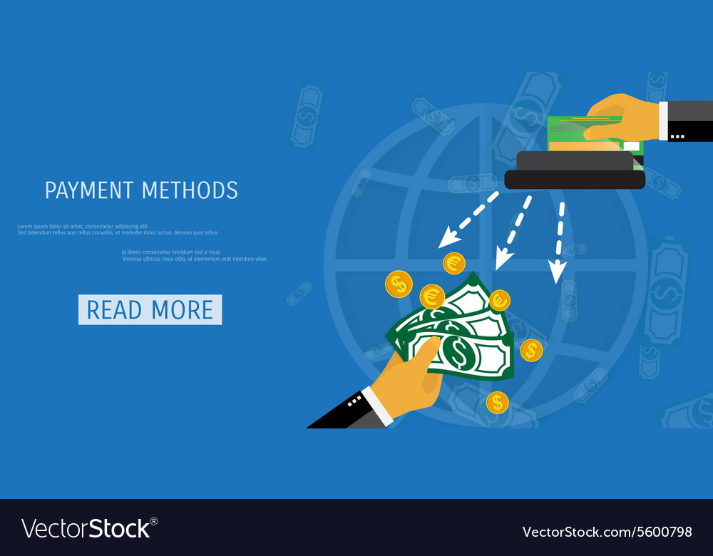 Payment methods concept Royalty Free Vector Image