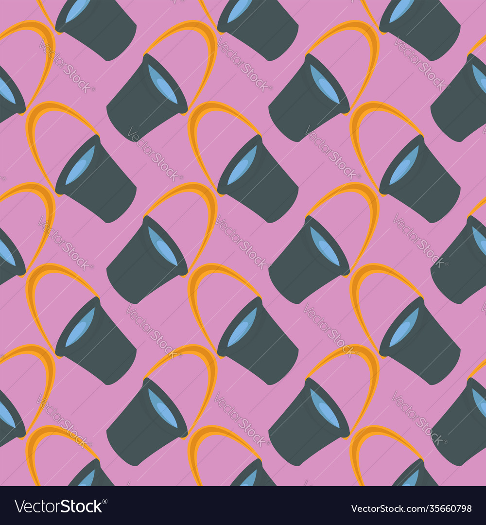 Small bucket patternseamless pattern on light Vector Image